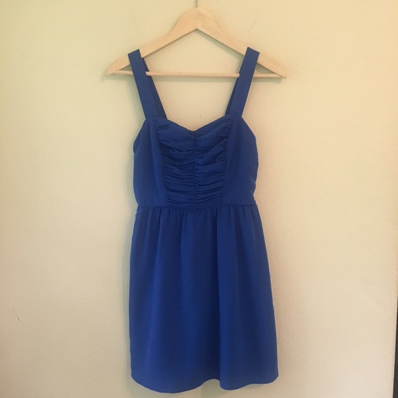 Love Reign | Dresses | Scrunched Blue Dress | Poshmark